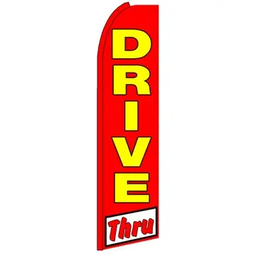 Drive Thru - Advertising Feather Flag Banner