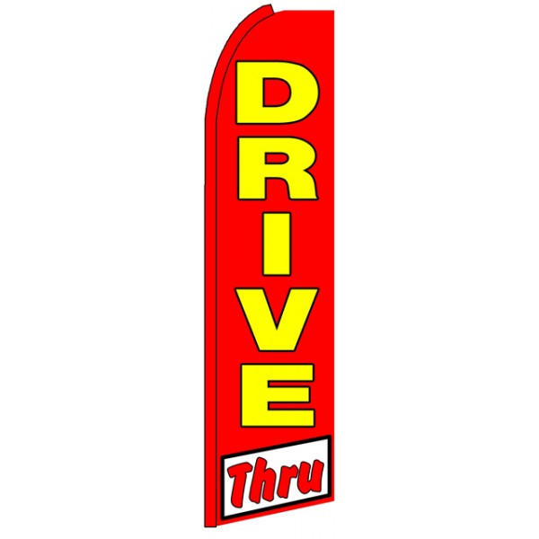 Drive Thru - Advertising Feather Flag Banner