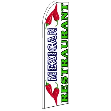 Mexican Restaurant - White Feather Flag
