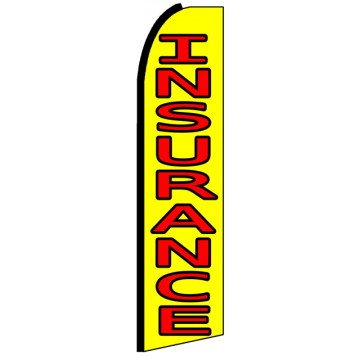 Insurance - Yellow Advertising Feather Flag Banner