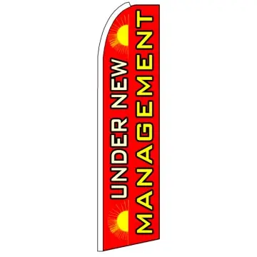 Under New Management - Red Feather Flag